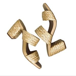 MIA | Shoes | Mia Felicity Raffia Block Heel Sandals | Poshmark